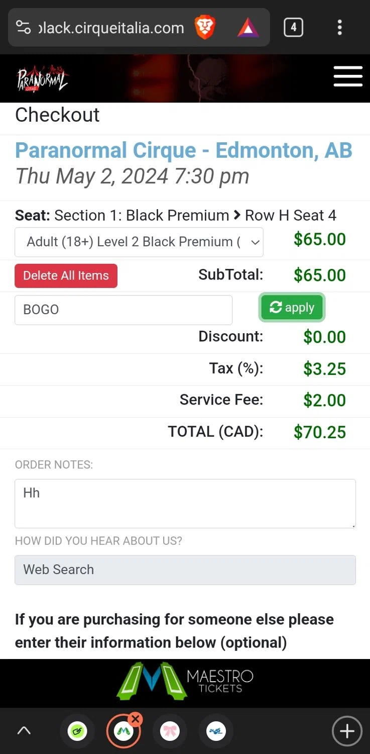 Paranormal Cirque Promo Codes - $5 Off | December 2024