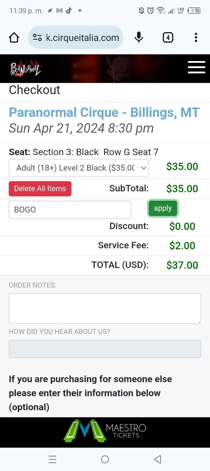 Paranormal Cirque Promo Codes - $5 Off | September 2024