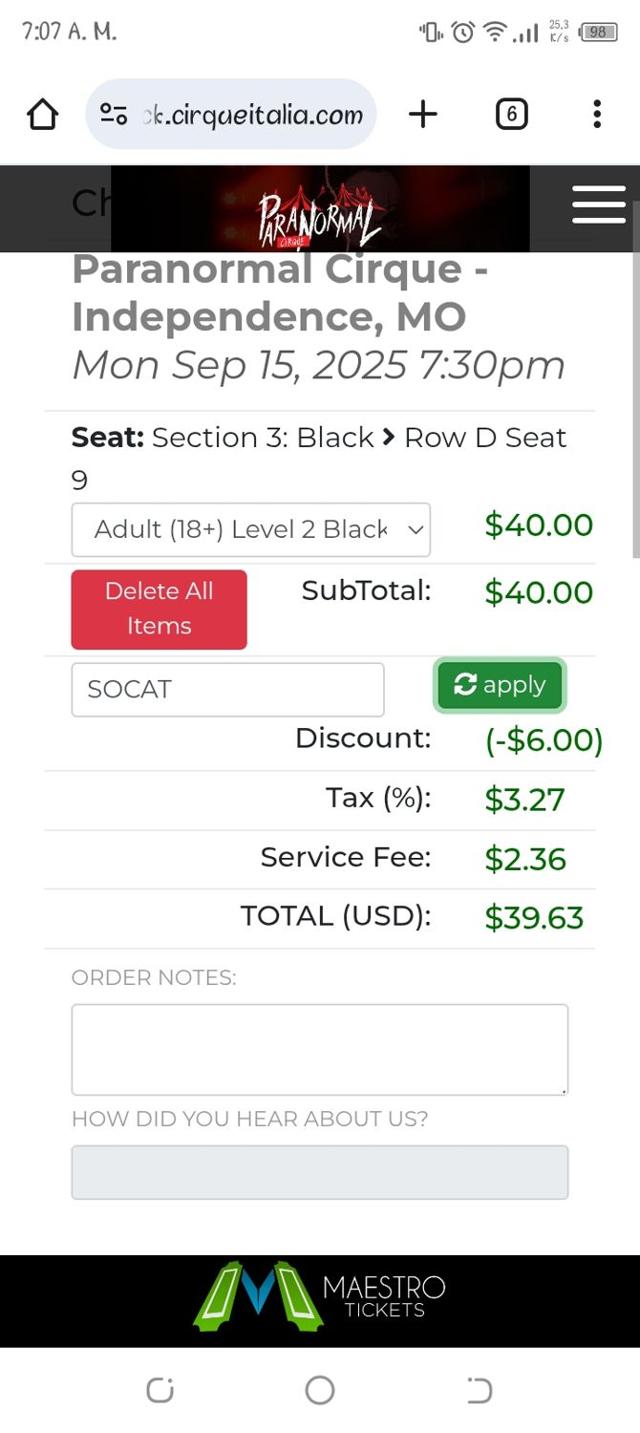 Paranormal Cirque Promo Code (5 Verified) - 20% Off Oct 2025