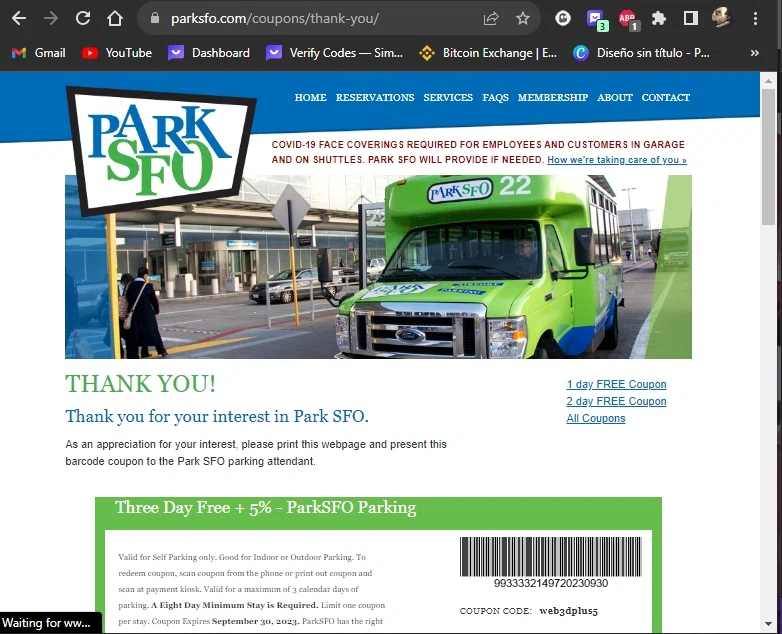 Park SFO Coupons - 10% Off | October 2024