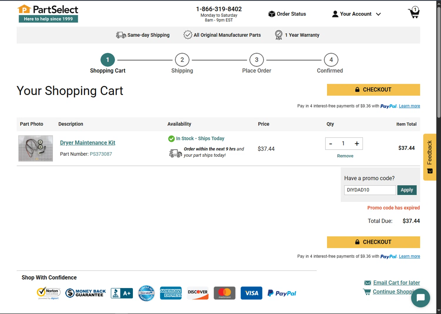 PartSelect Promo Codes - 10% Off Coupons Jan 2026