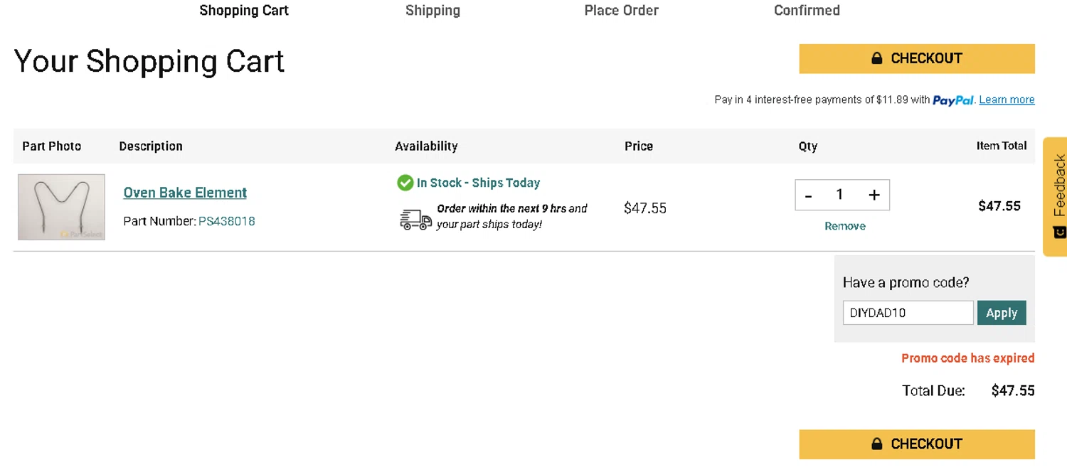 PartSelect Promo Codes (1 Verified) - 15% Off Sep 2025