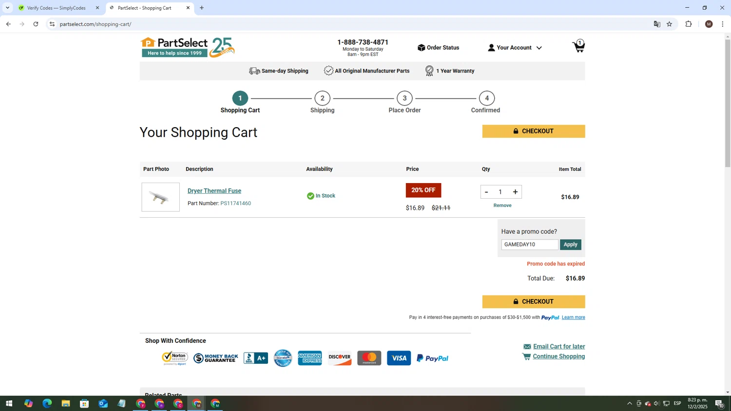 PartSelect Promo Codes - 10% Off (1 Verified) Dec 2025