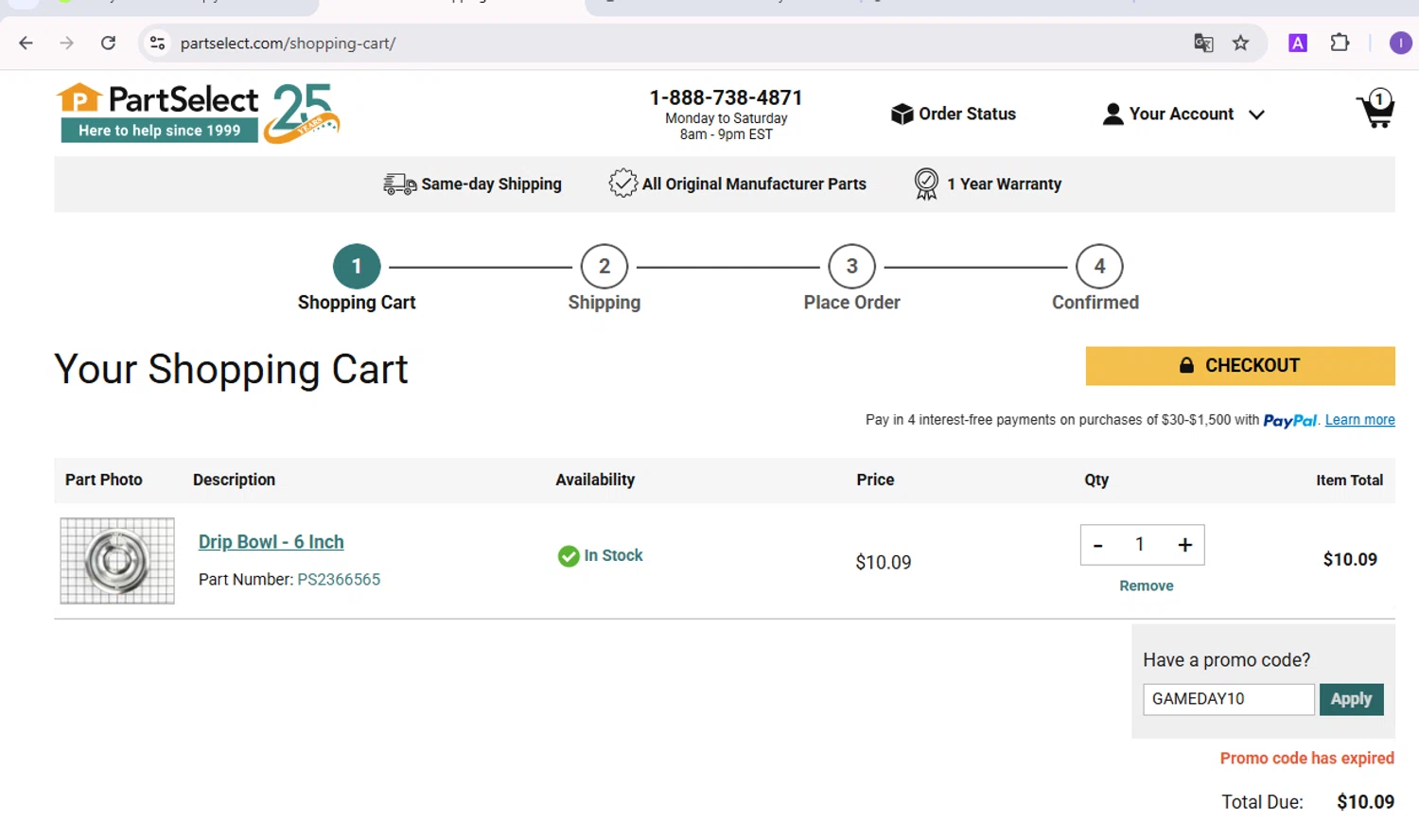 PartSelect Promo Codes - 10% Off (1 Verified) Dec 2025