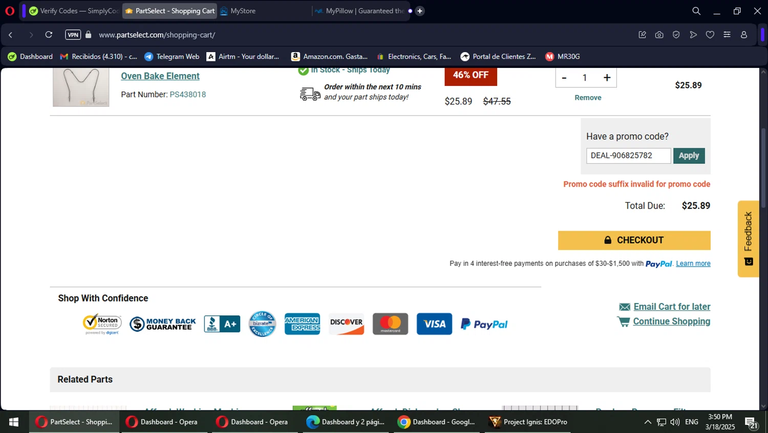 PartSelect Promo Codes - 10% Off (1 Verified) Dec 2025