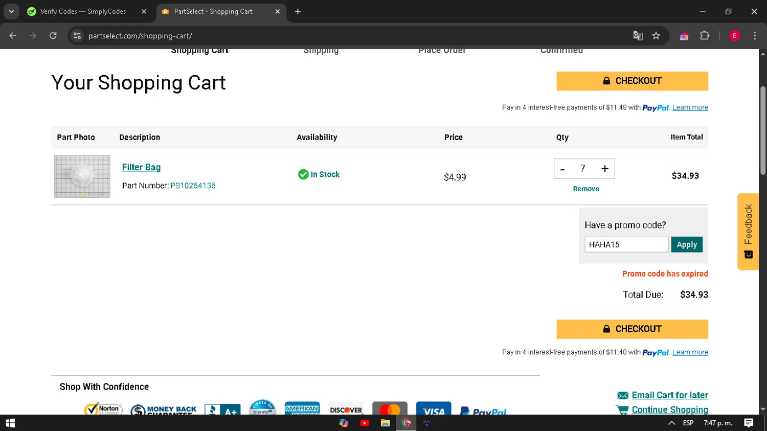 PartSelect Promo Codes (1 Verified) - 10% Off Aug 2025