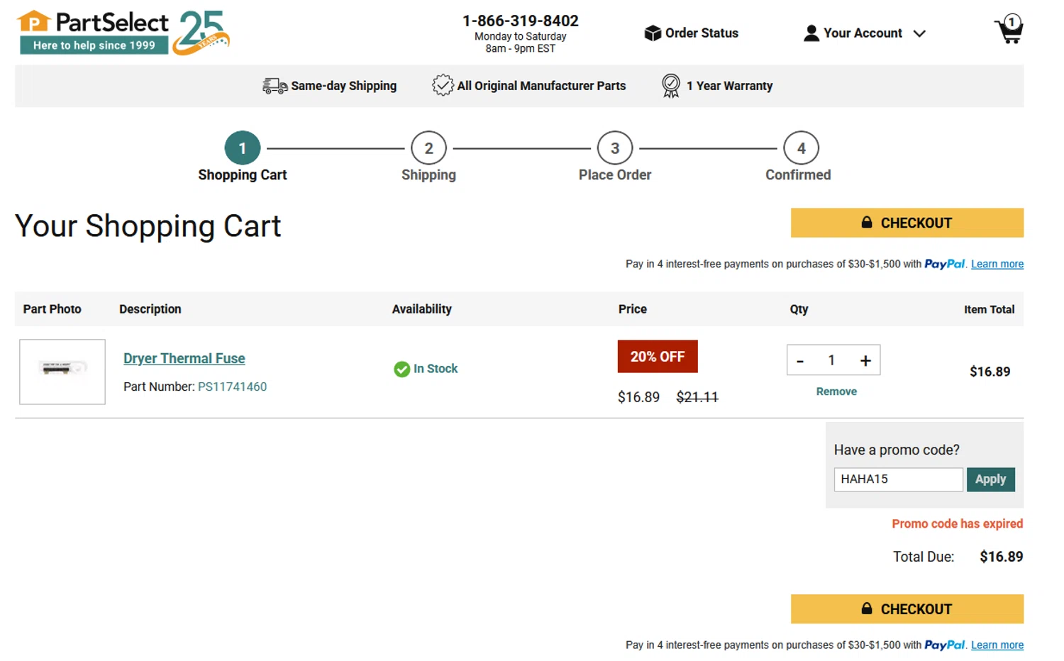 PartSelect Promo Codes (1 Verified) - 10% Off Aug 2025