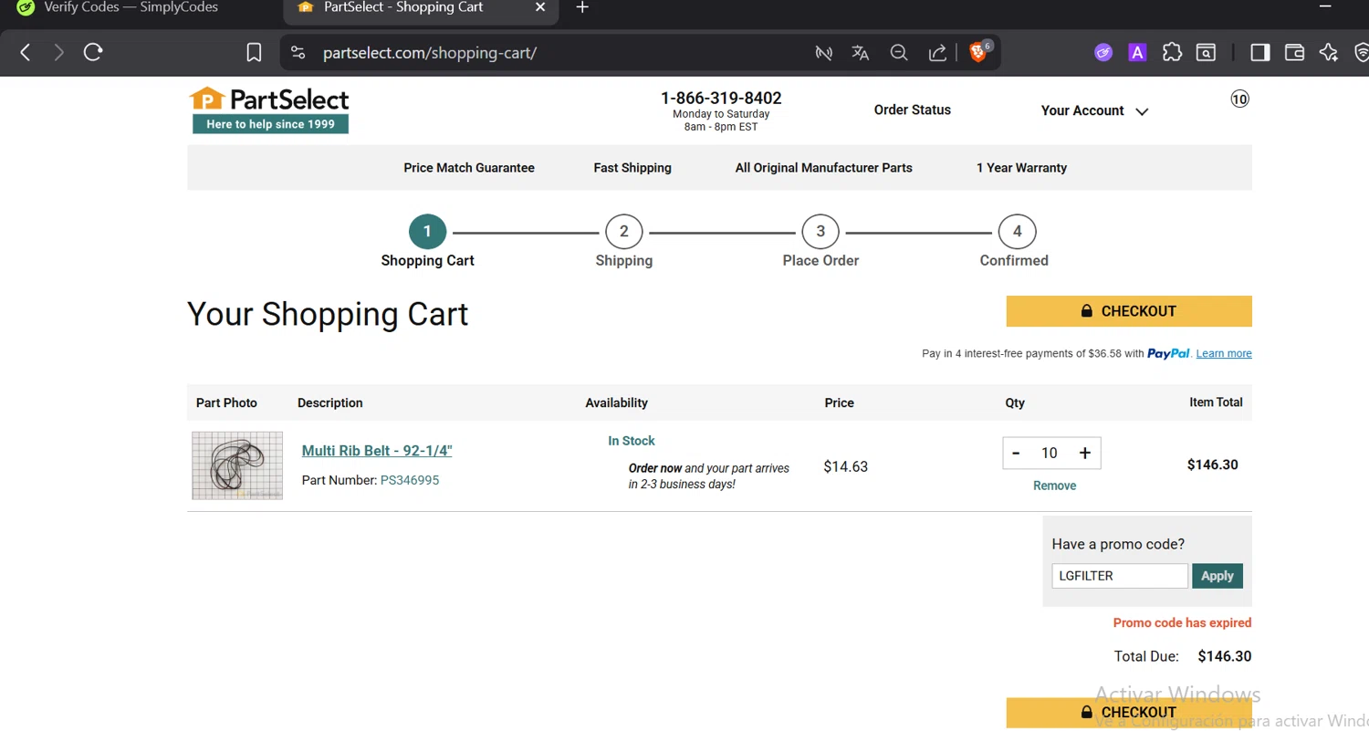 PartSelect Promo Codes - 10% Off (1 Verified) Dec 2025