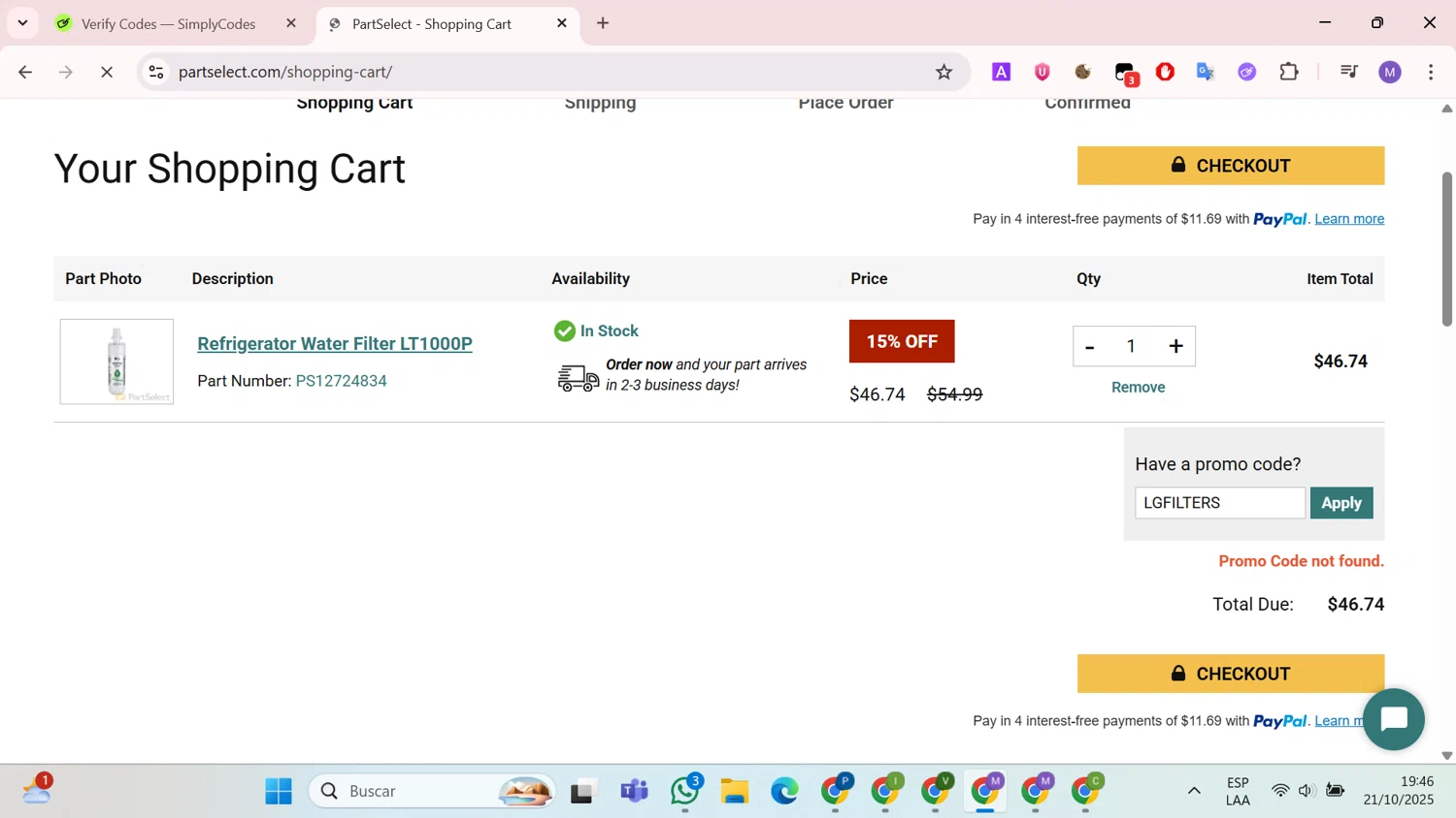 PartSelect Promo Codes - 10% Off (2 Verified) Nov 2025