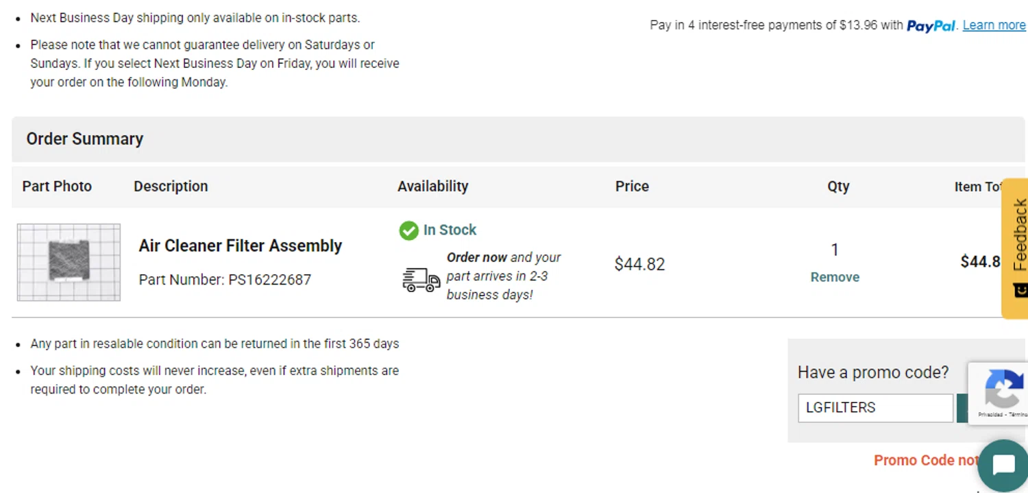 PartSelect Promo Codes (1 Verified) - 15% Off Oct 2025