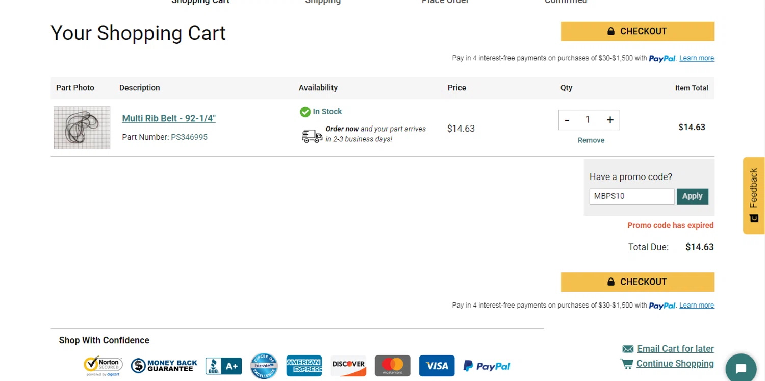 PartSelect Promo Codes - 10% Off (1 Verified) Jan 2026