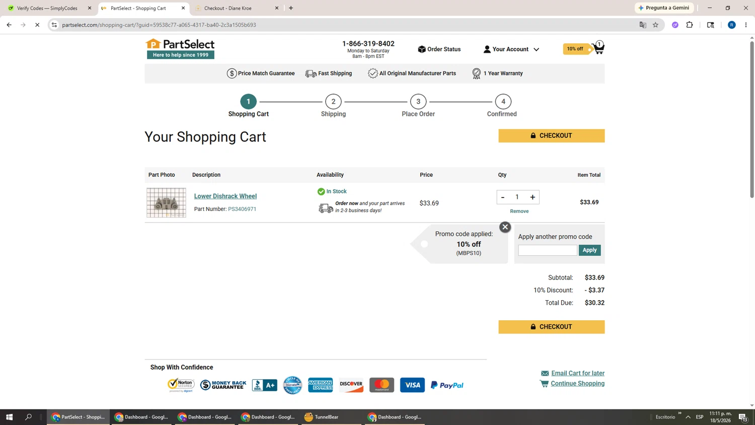PartSelect Promo Codes - 10% Off (1 Verified) Jun 2026