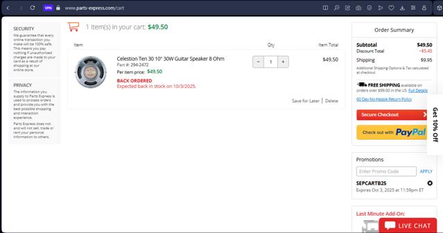 Parts-Express Promo Codes (3 Verified) - 10% Off Oct 2025