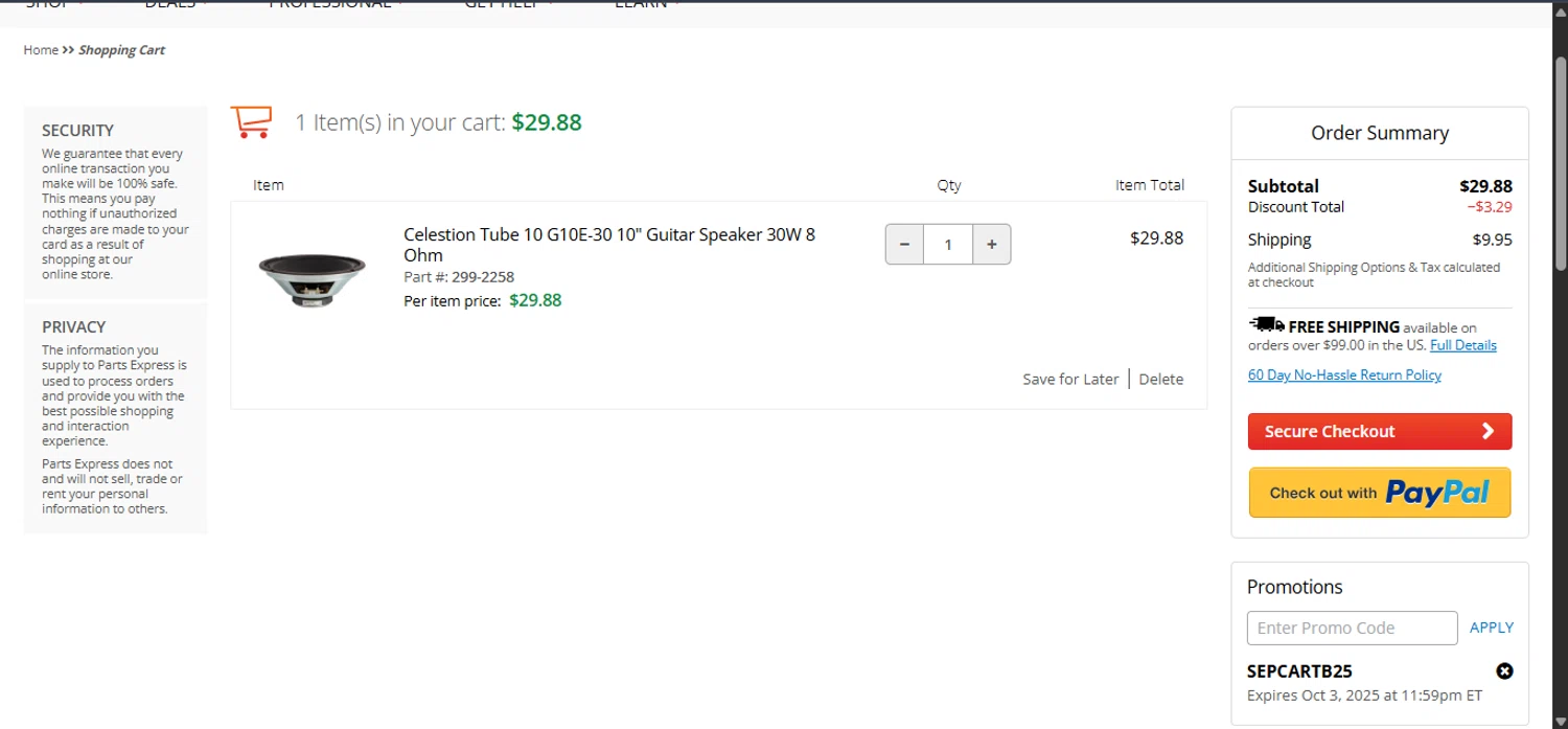 Parts-Express Promo Codes (3 Verified) - 10% Off Oct 2025