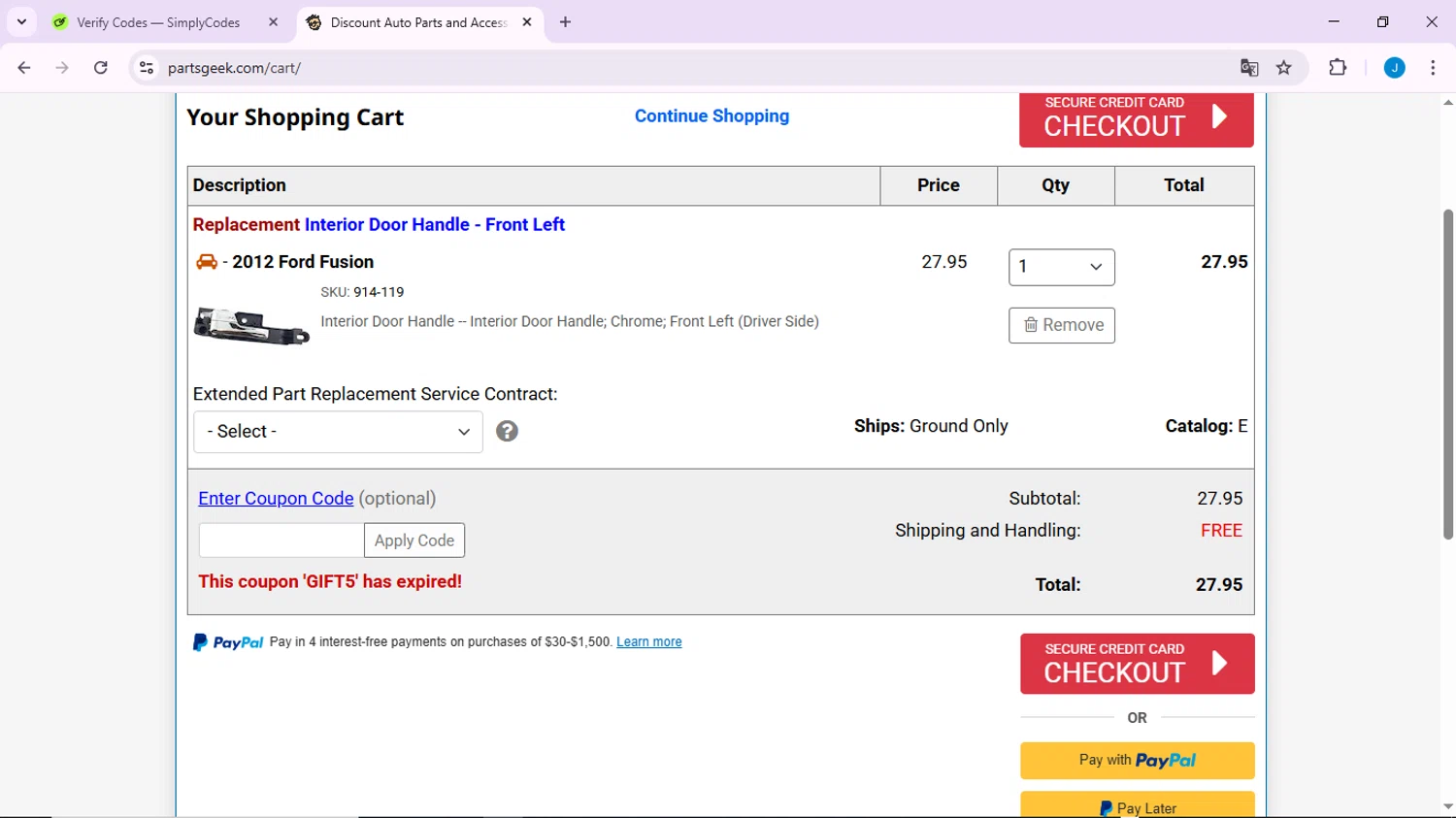 Parts Geek Promo Codes - 5% Off (1 Verified) Aug 2025