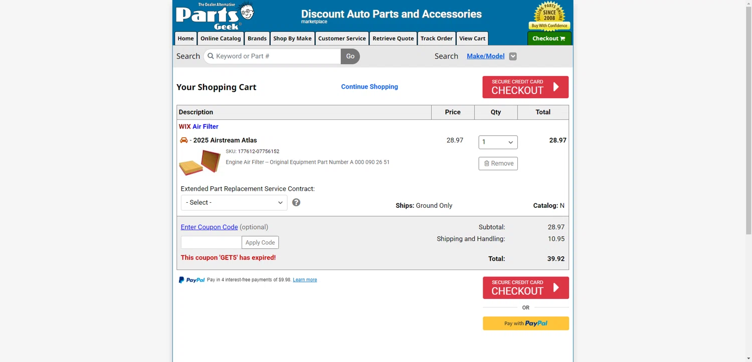 Parts Geek Promo Codes - 5% Off Coupons Sep 2025