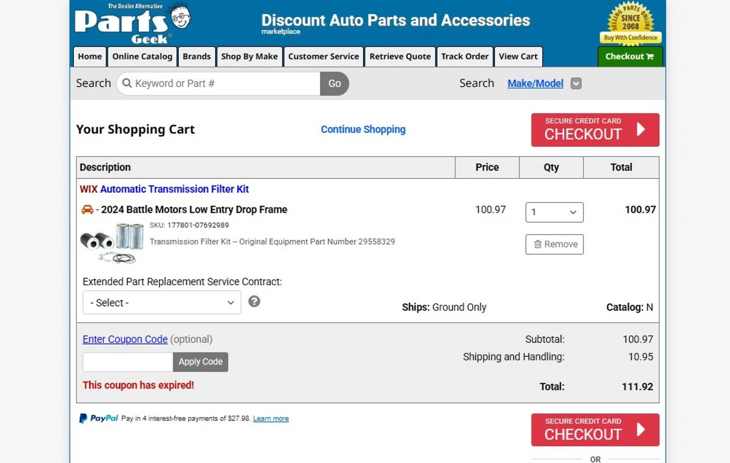 Parts Geek Promo Codes - 5% Off Coupons Sep 2025