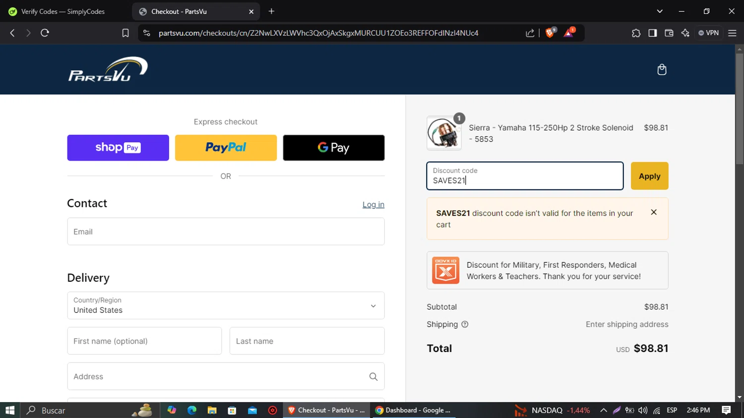 PartsVu Promo Codes - $20 Off (15 Verified) Dec 2025