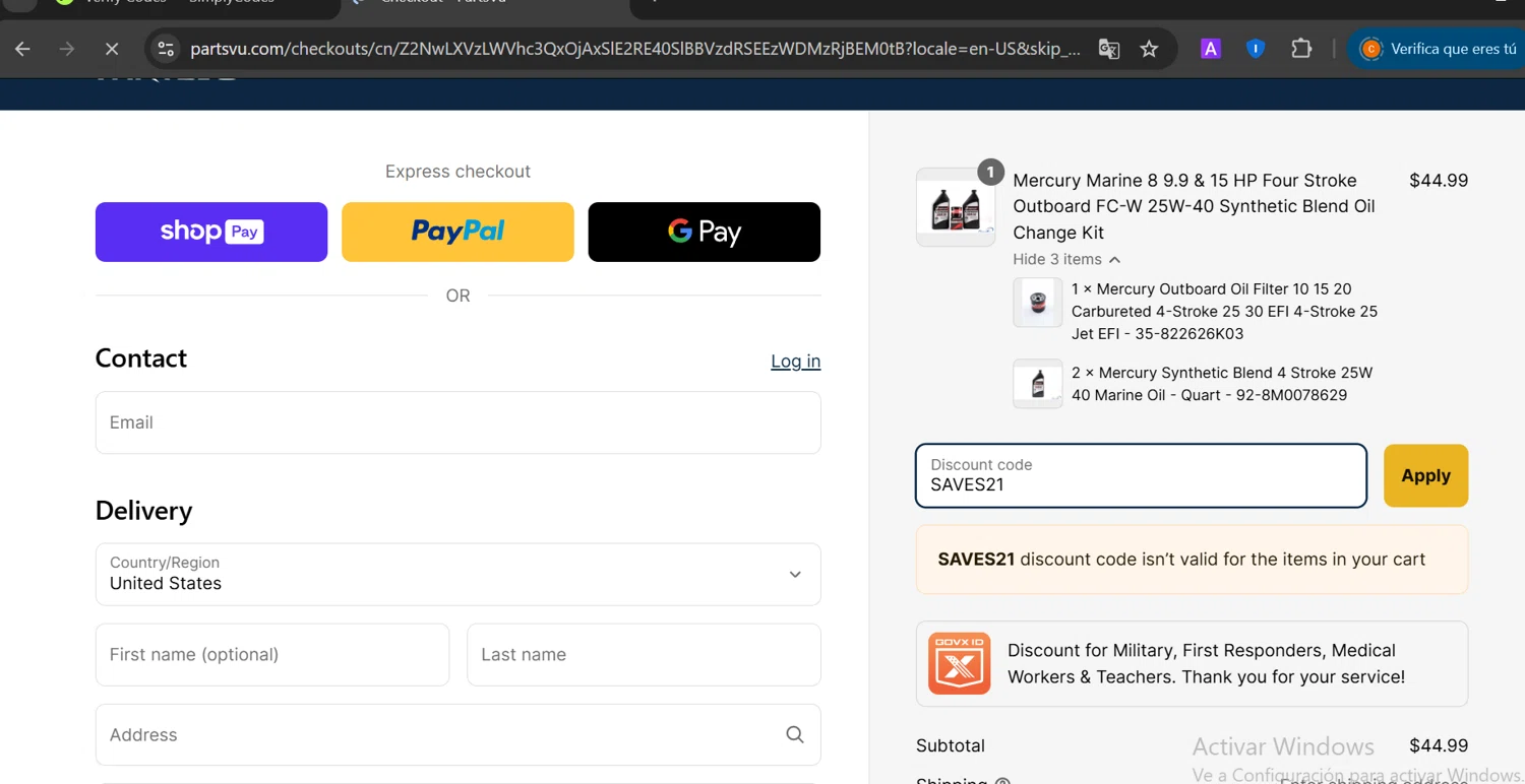 PartsVu Promo Codes - $20 Off (15 Verified) Dec 2025
