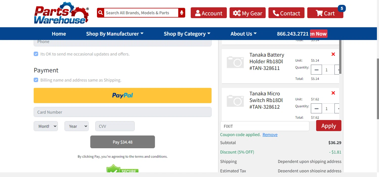 Parts Warehouse Promo Codes – 20% Off | July 2024