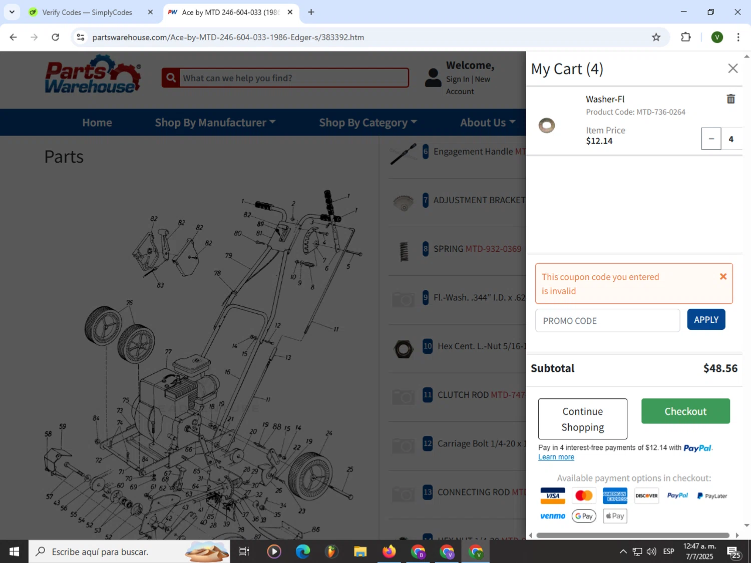 Parts Warehouse Promo Codes - 10% Off Coupons Sep 2025