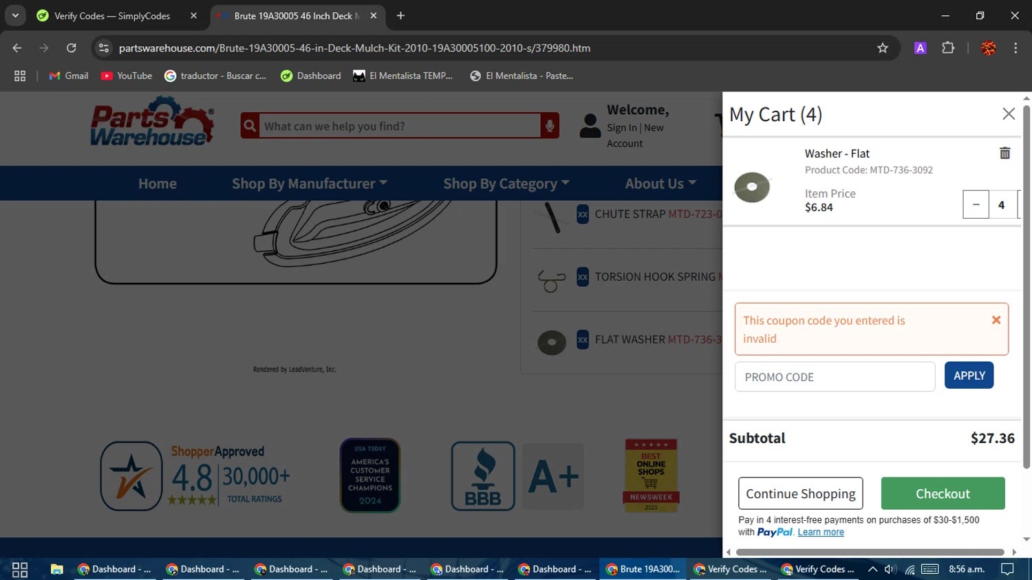 Parts Warehouse Promo Codes - 10% Off Coupons Sep 2025