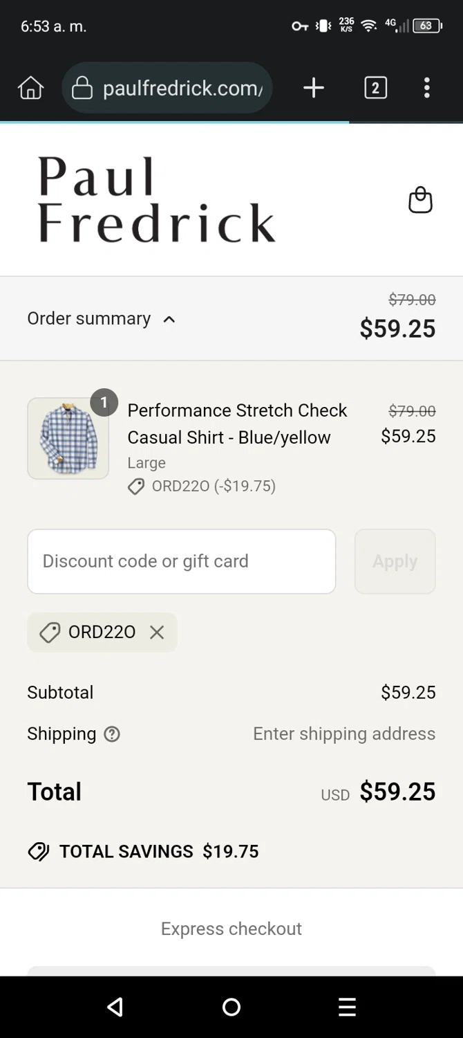 Paul Fredrick Promo Codes - 25% Off (Verified) Nov 2025