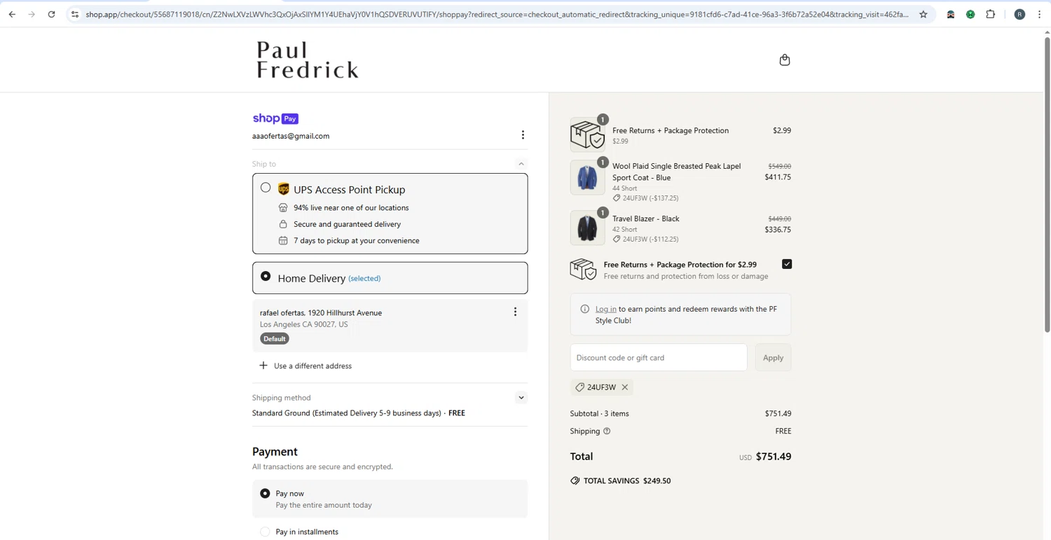 Paul Fredrick Promo Code - 25% Off (16 Verified) Dec 2025