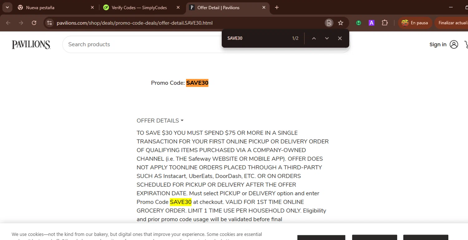 Pavilions Promo Codes - $30 Off (1 Verified) Jun 2026