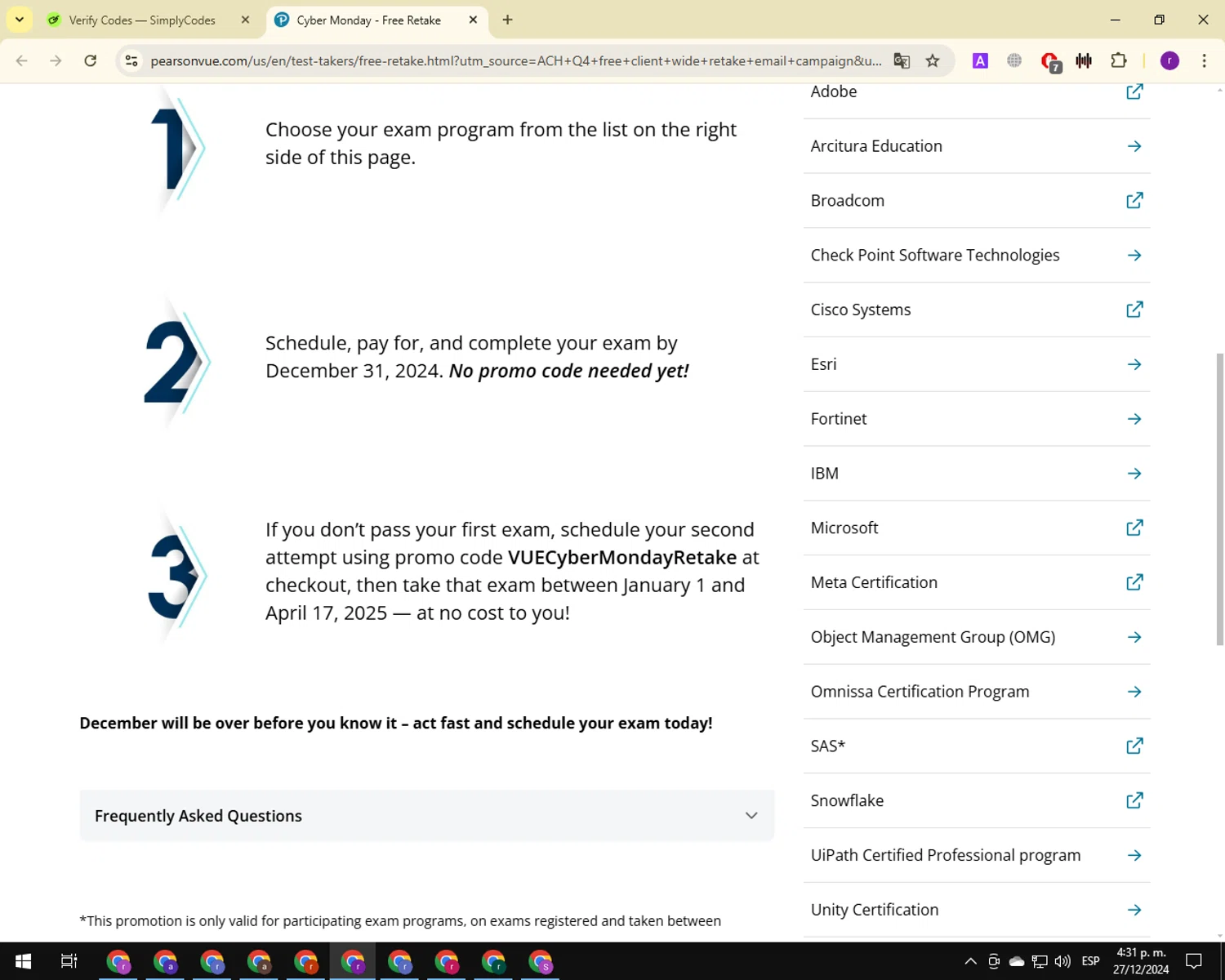 Pearson VUE Promo Codes (1 Verified) - 24% Off Jan 2025