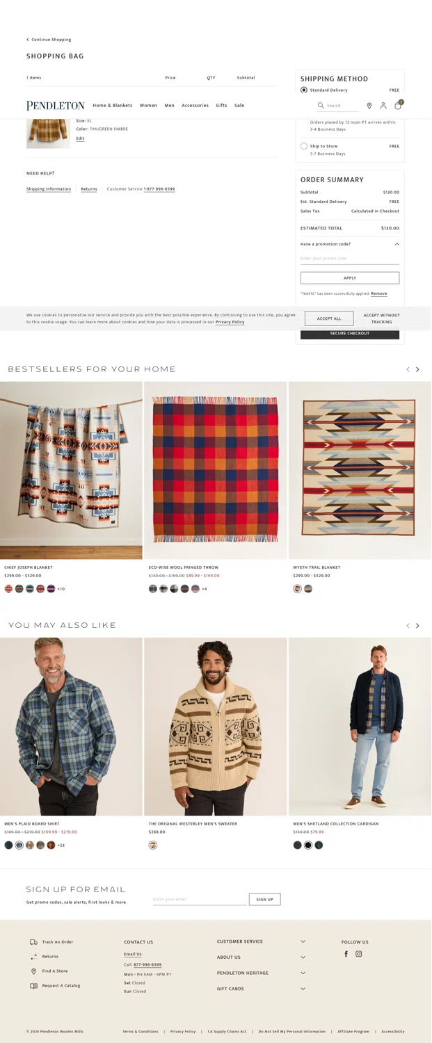 Pendleton Promo Codes - $10 Off | October 2024