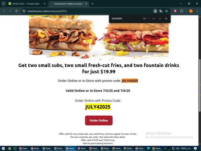 Penn Station Promo Codes (2 Verified) - 25% Off Jul 2025