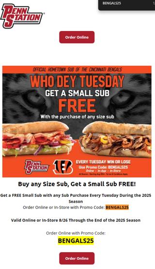Penn Station Promo Codes (4 Verified) - w/Code Oct 2025