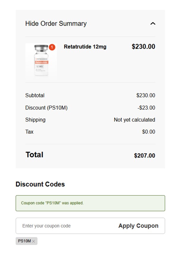 Peptide Sciences Promo Codes & Black Friday 2024 Deals - 15% Off