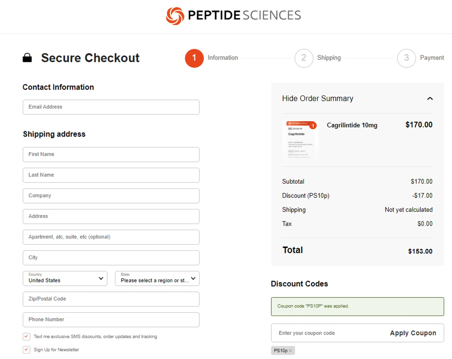 Peptide Sciences Promo Codes - 15% Off | November 2024