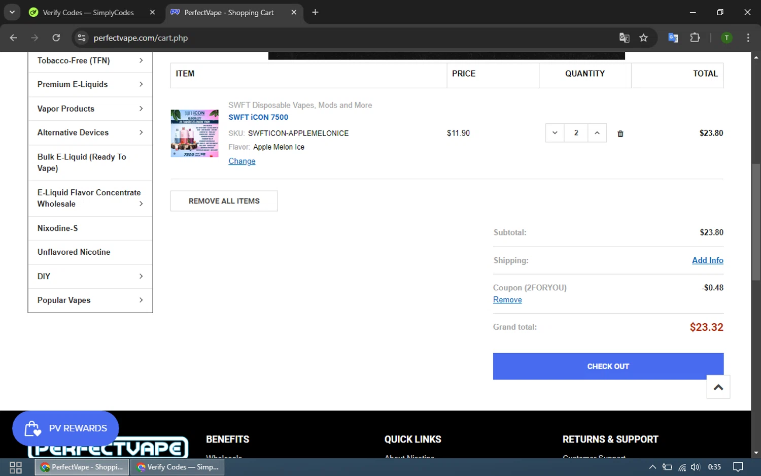 Perfect Vape Coupon Codes - 2% Off | September 2024