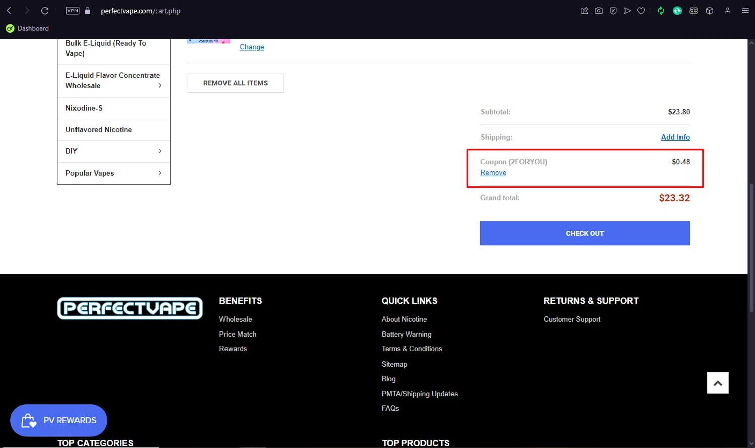 Perfect Vape Coupon Codes - 2% Off | January 2025
