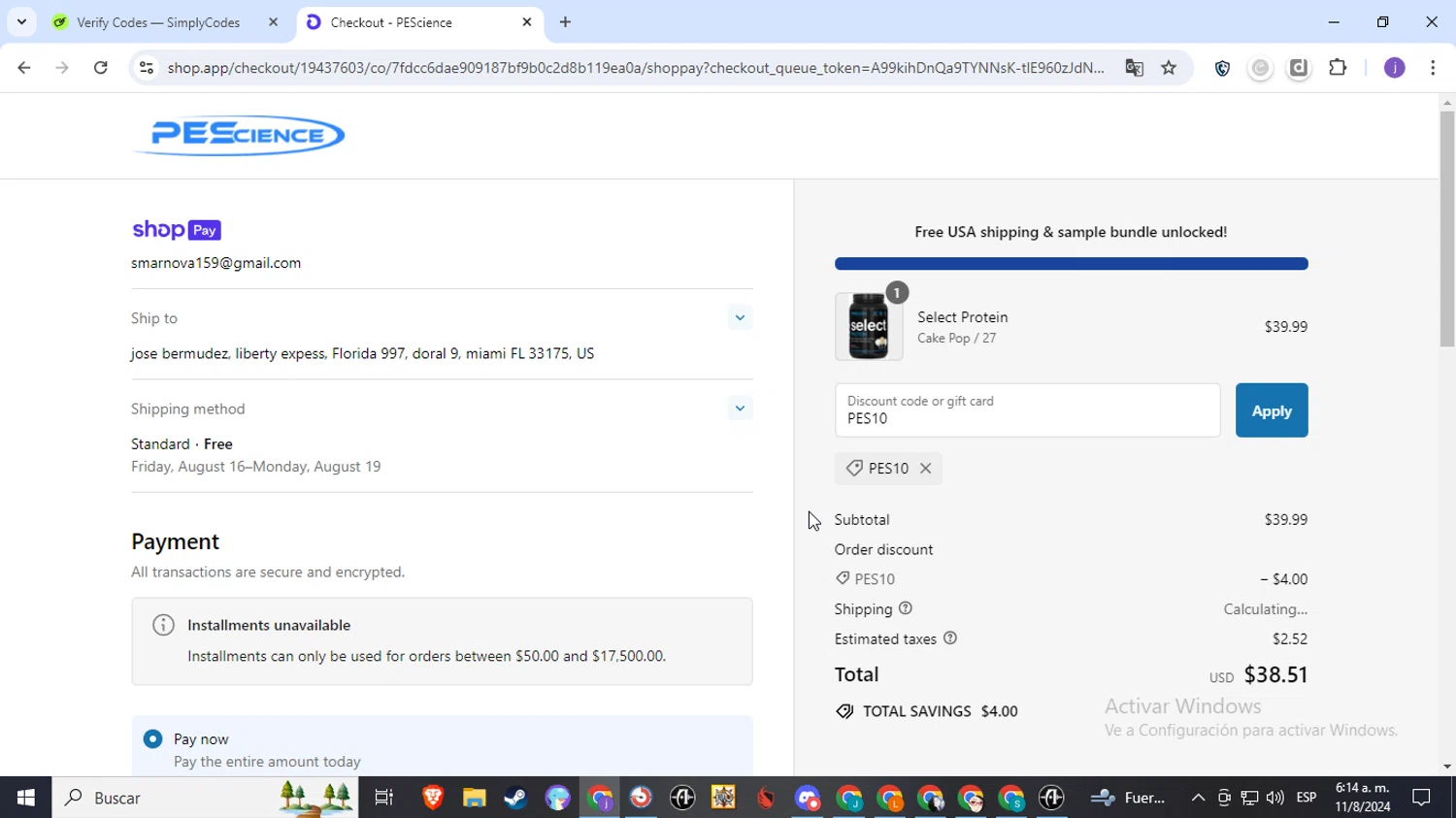 PEScience Discount Codes - 15% Off | September 2024