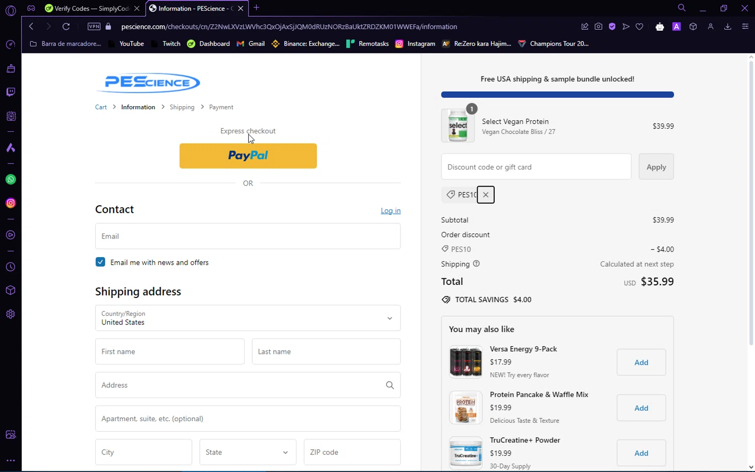 PEScience Discount Codes - 15% Off | September 2024