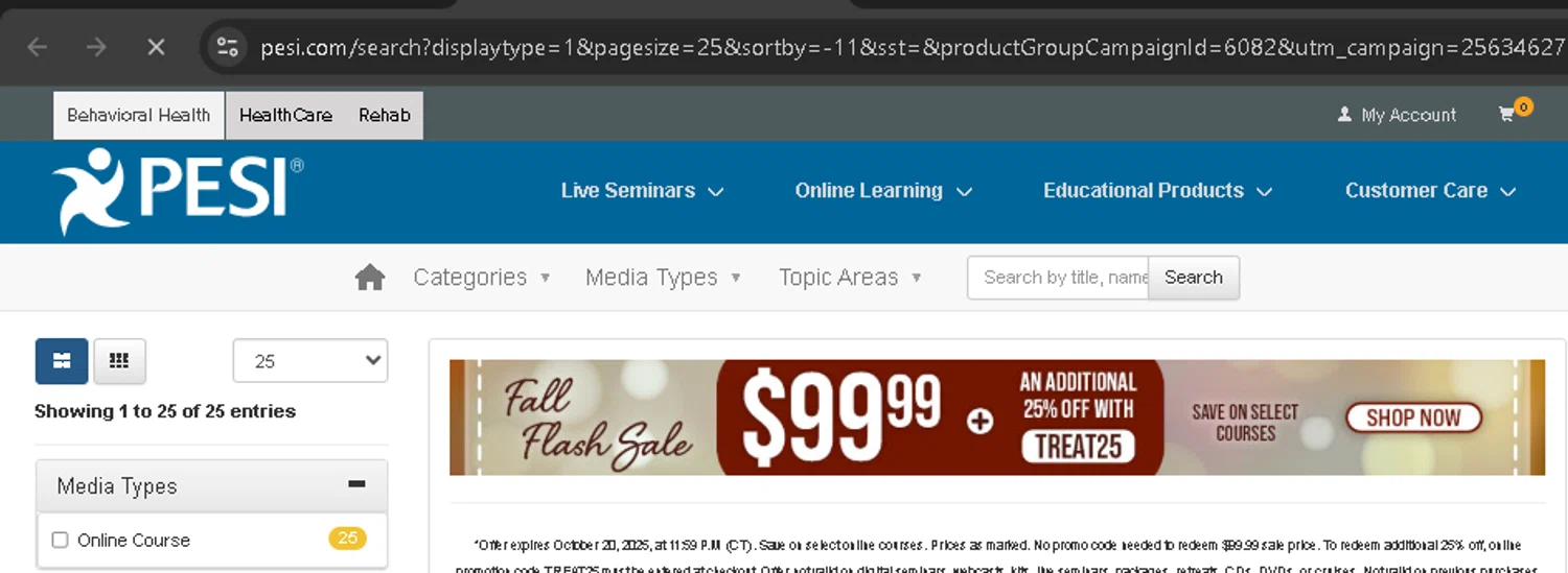 PESI Discount Codes - 35% Off (7 Verified) Oct 2025