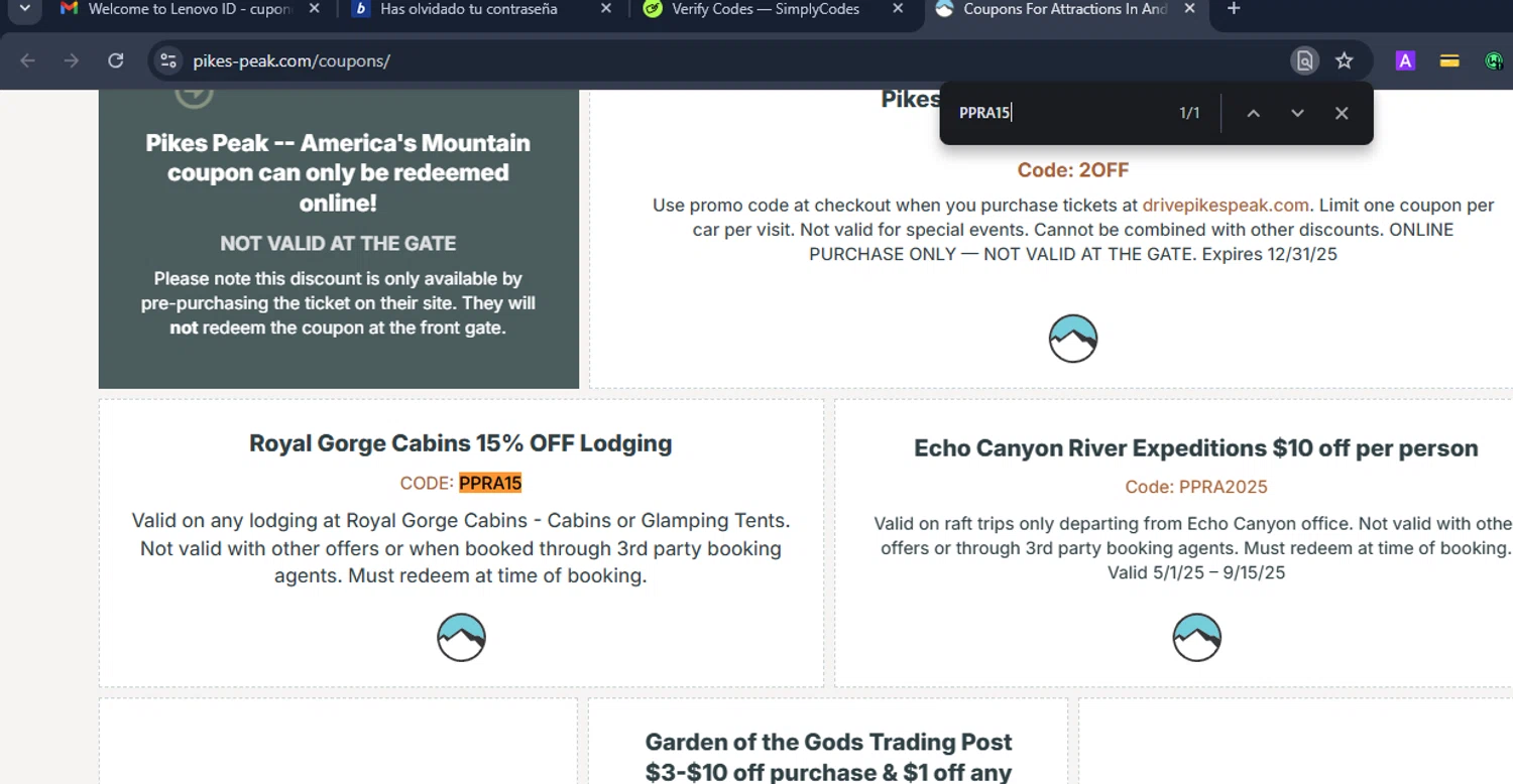 Pikes Peak Promo Codes - 15% Off (3 Verified) Dec 2025