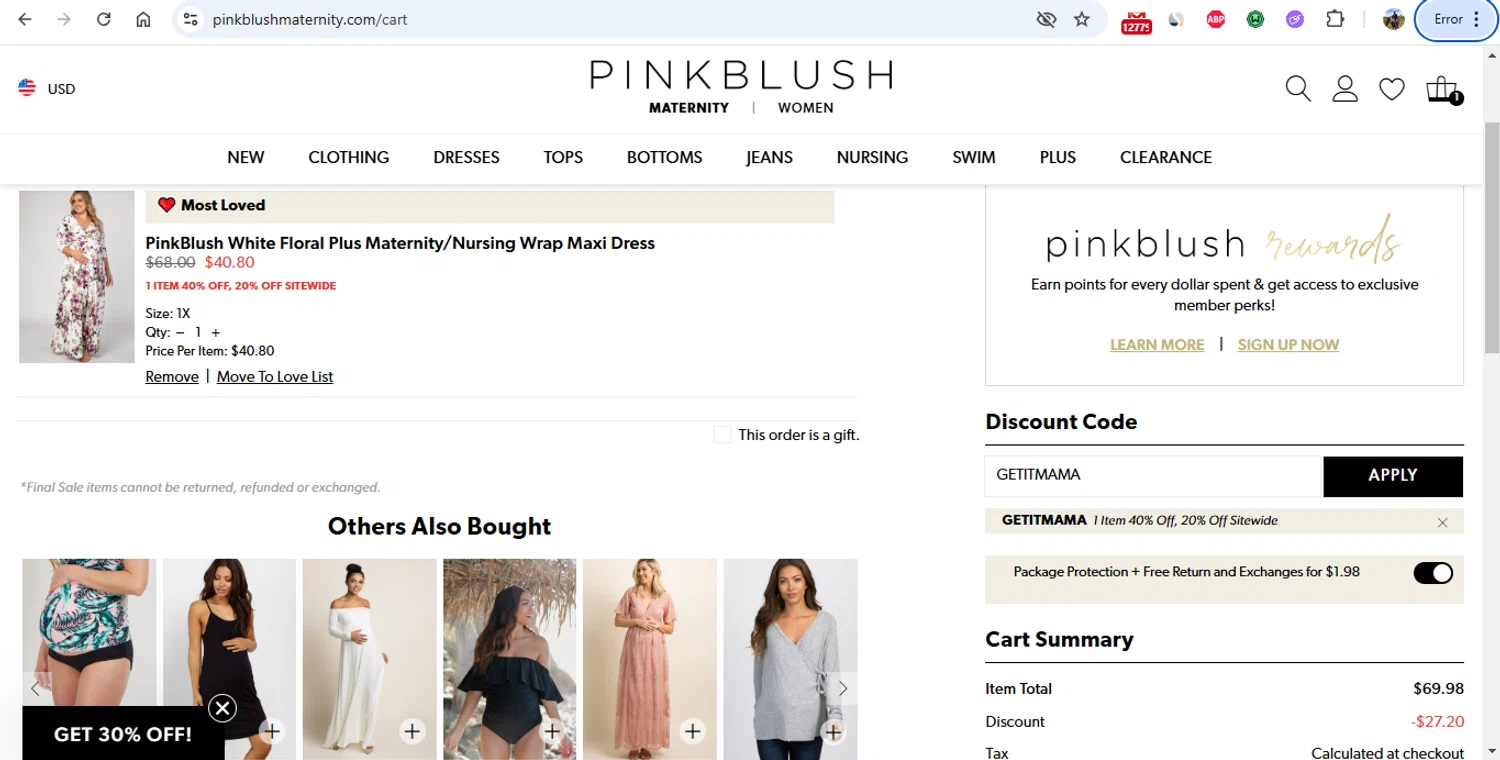 Pink blush coupons store