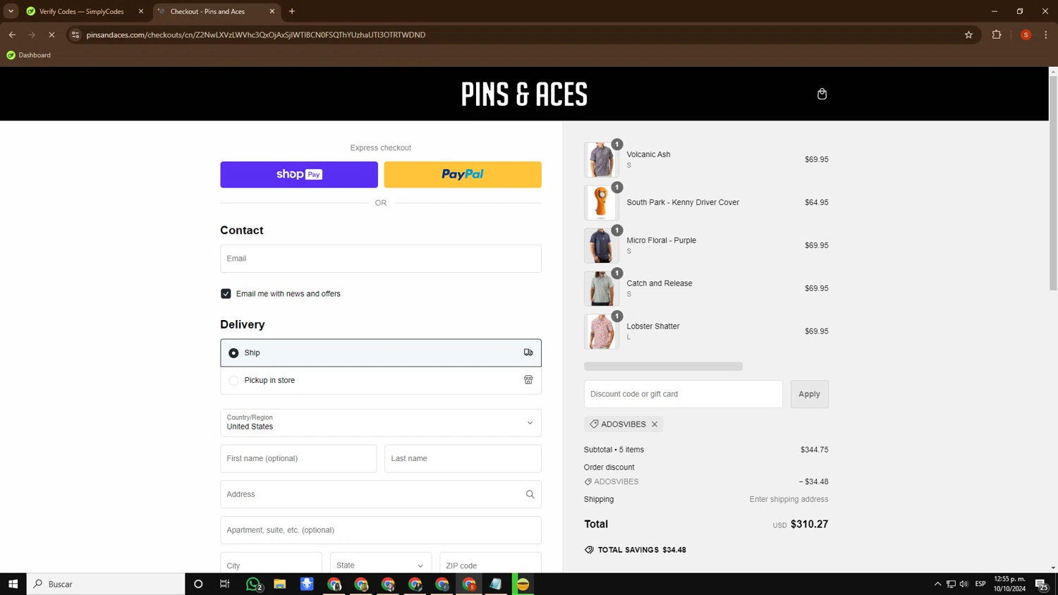 Pins and Aces Discount Codes - $20 Off | October 2024