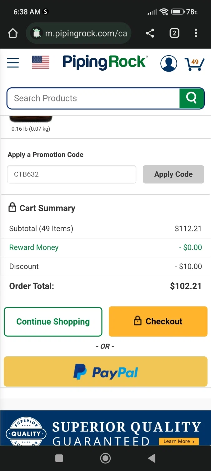 Piping Rock Coupons - $10 Off | January 2025