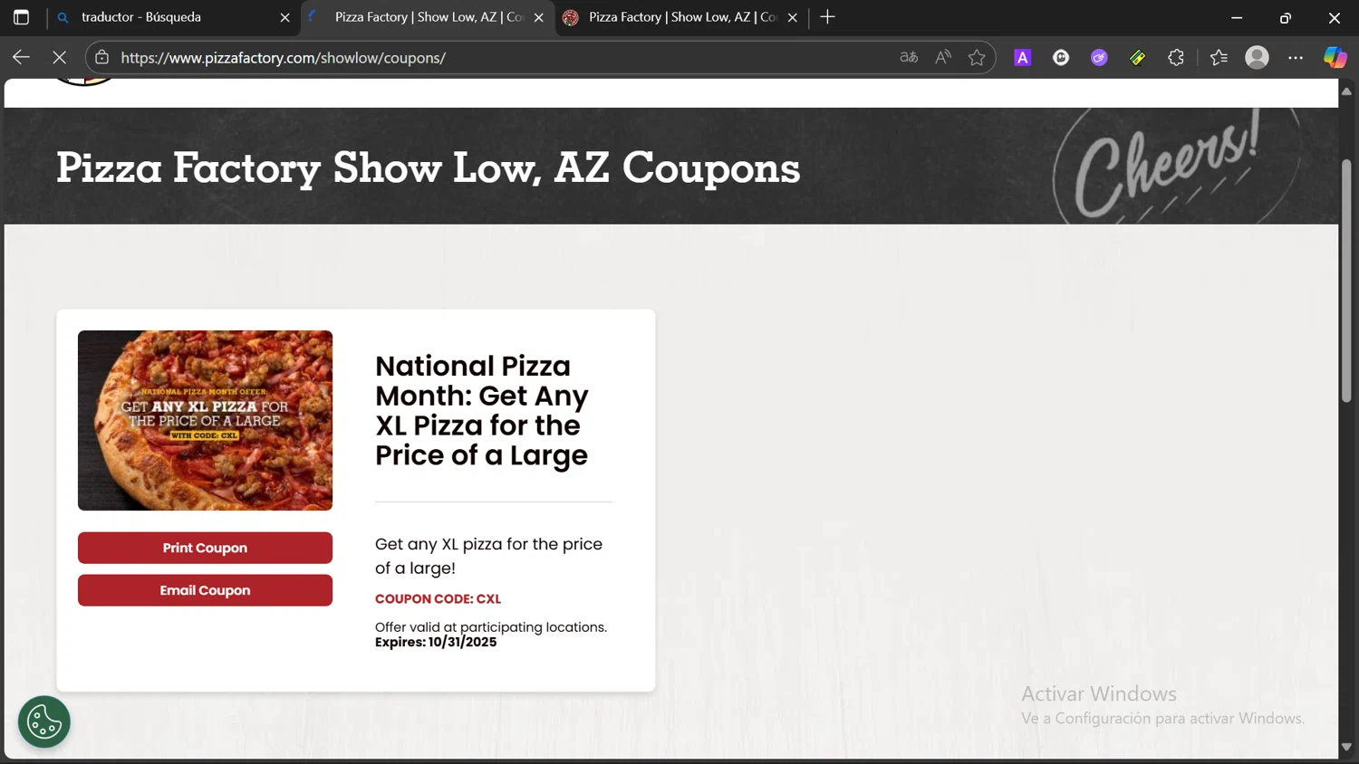 Pizza Factory Promo Codes - $5 Off (4 Verified) Dec 2025