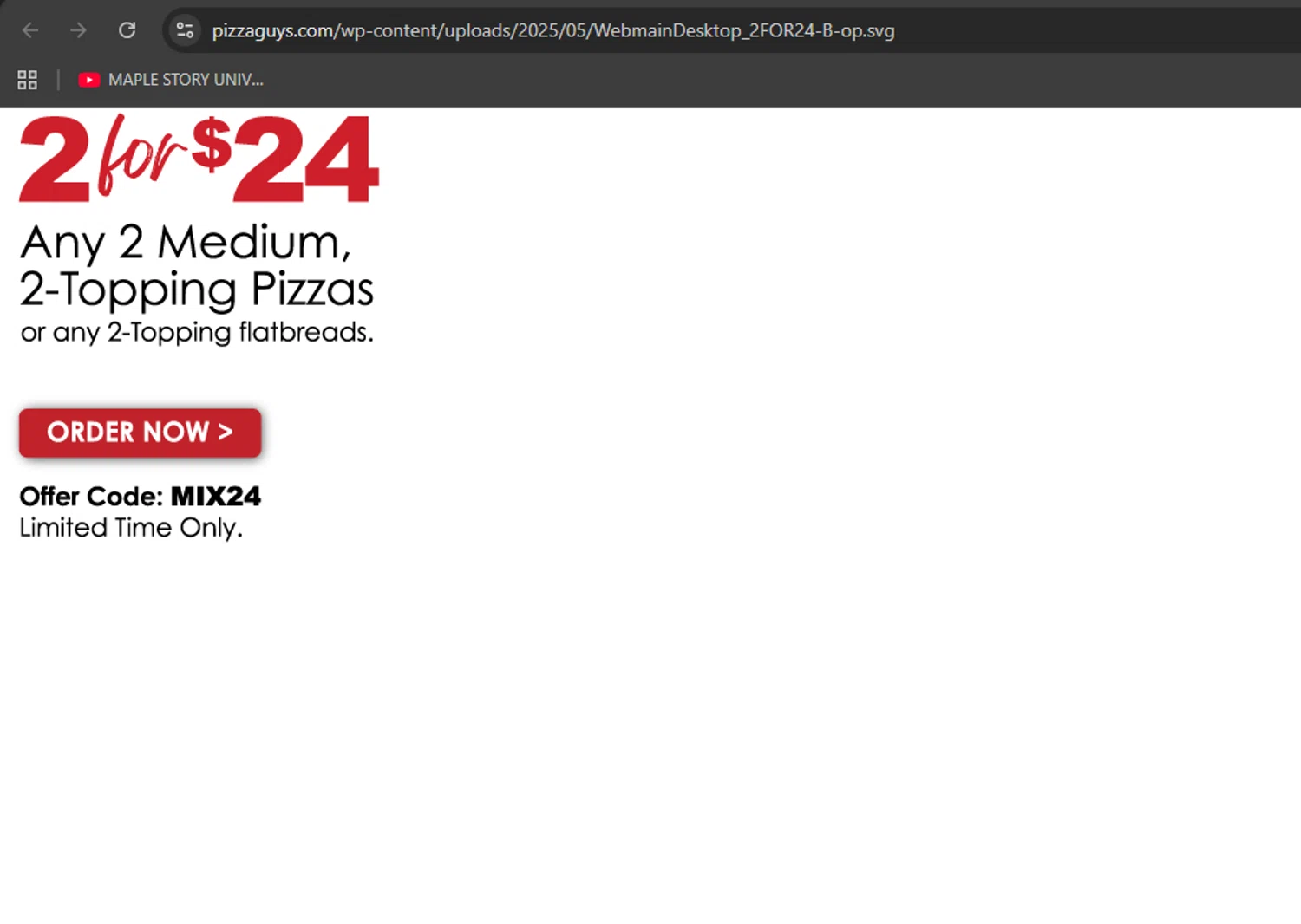 Pizza Guys Promo Codes - $5 Off (5 Verified) Jan 2026