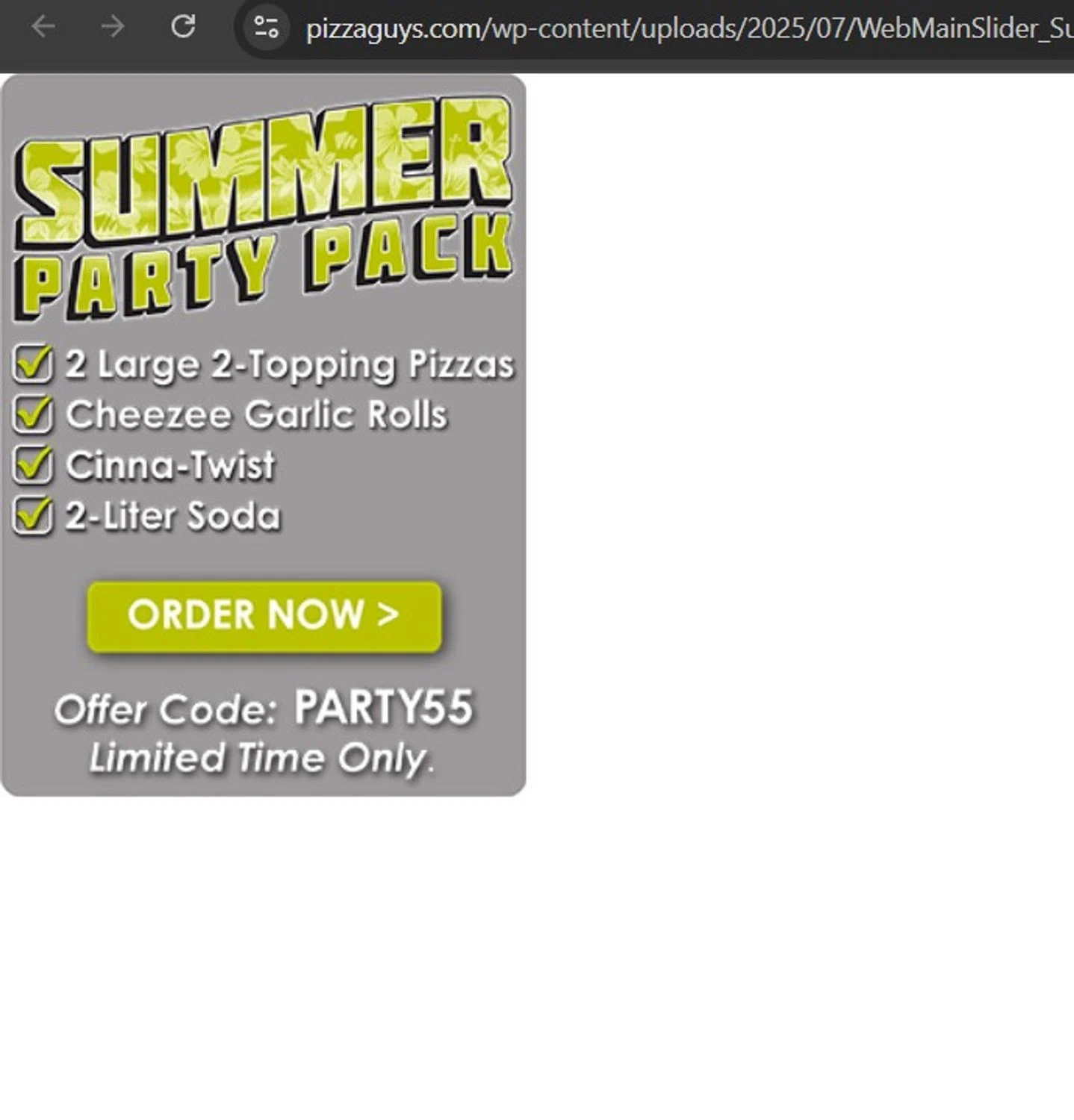 Pizza Guys Promo Codes - $5 Off (5 Verified) Jan 2026