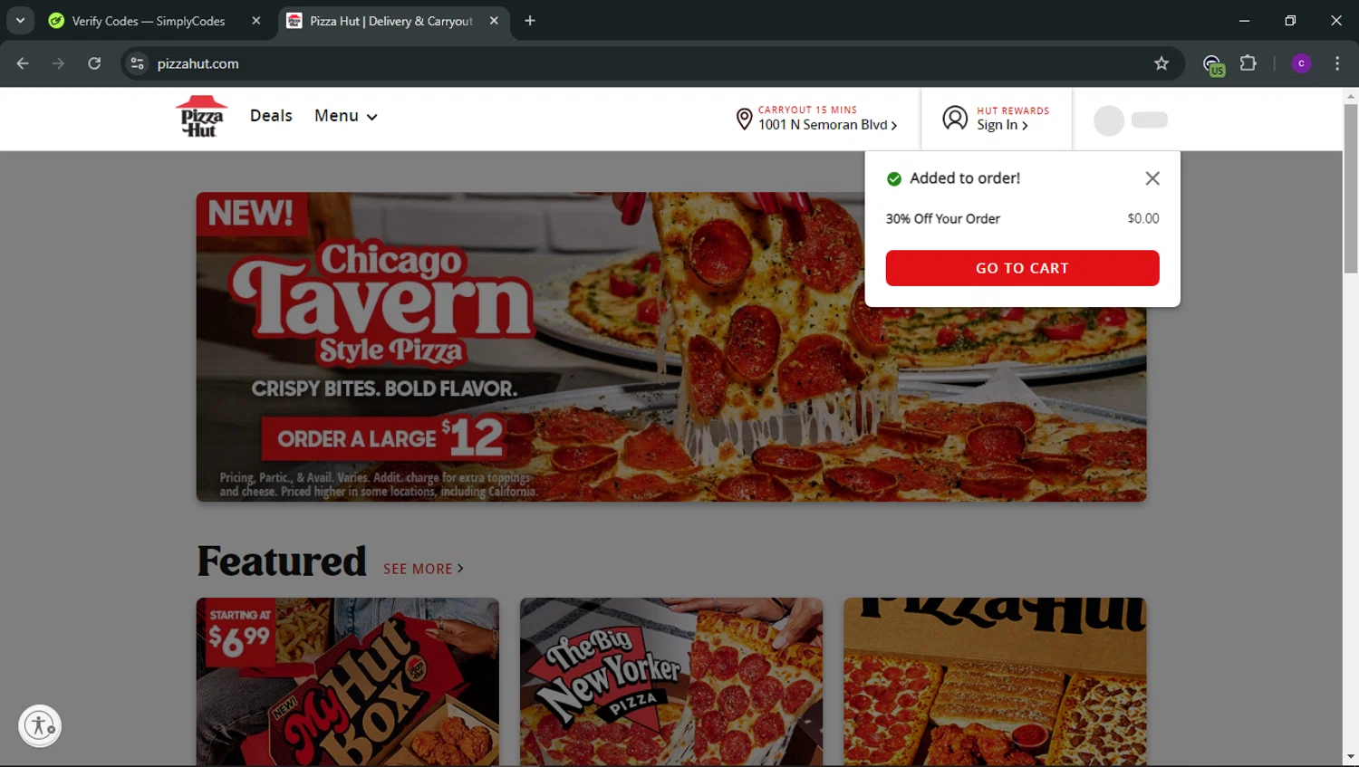 Pizza Hut Coupon Codes - 30% Off Coupons in August 2024 | SimplyCodes