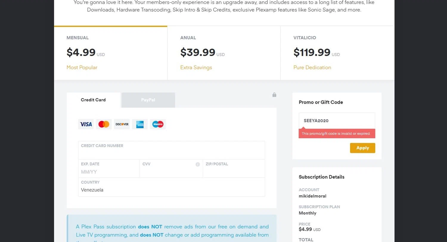 Plex Promo Codes (2 Verified) - 25% Off w/Code Apr 2025