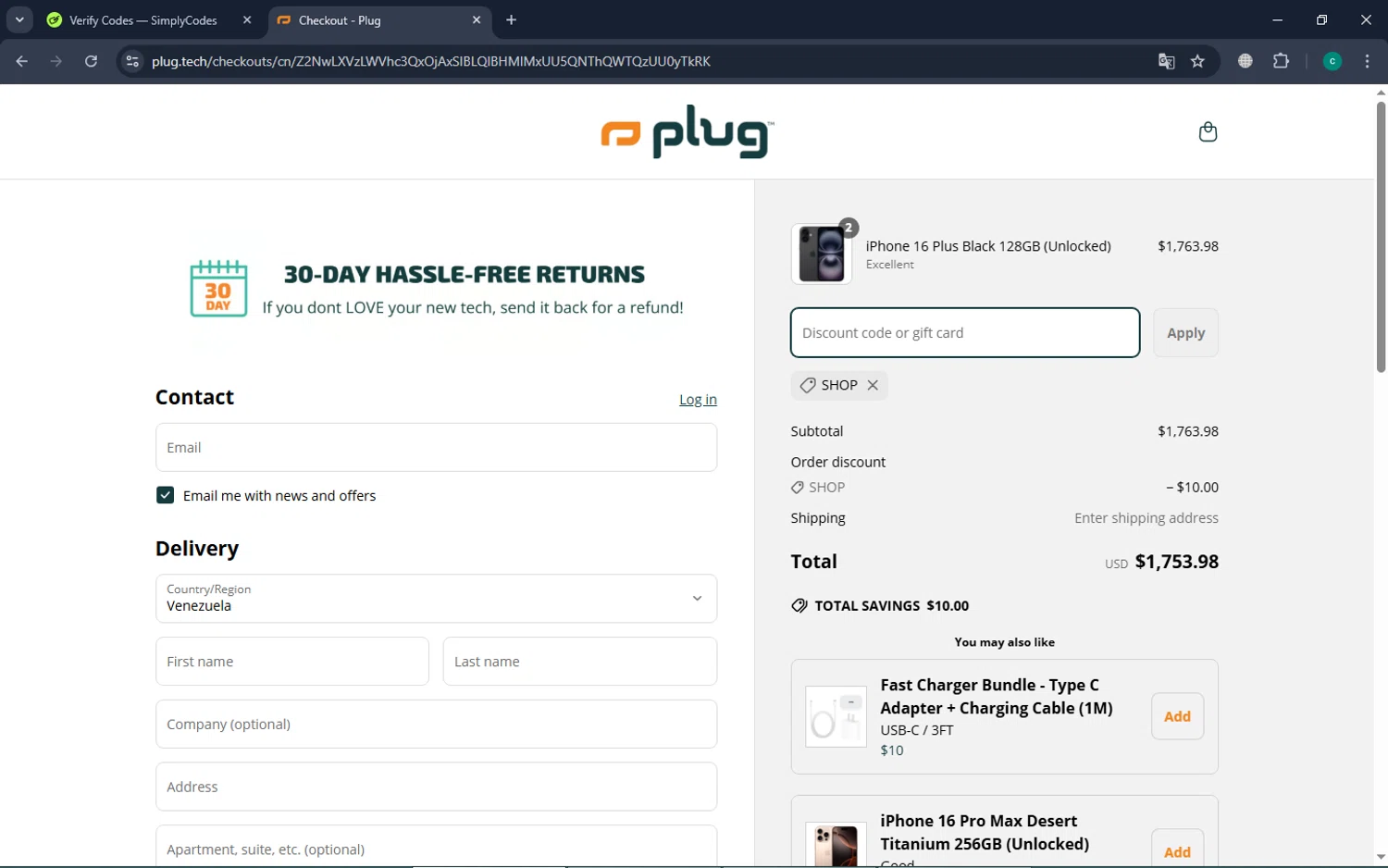 Plug Tech Promo Codes - $10 Off (30 Verified) Nov 2025